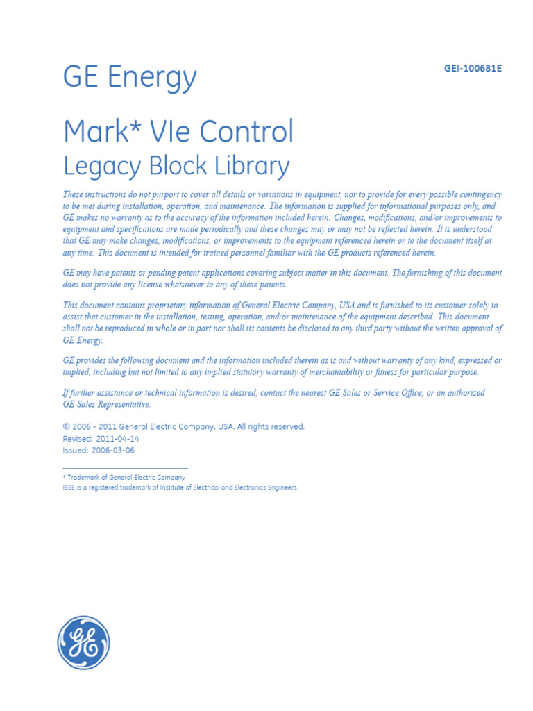 Mark VIe Control Legacy Library Guide | PDF | Boolean Data Type | Data Type