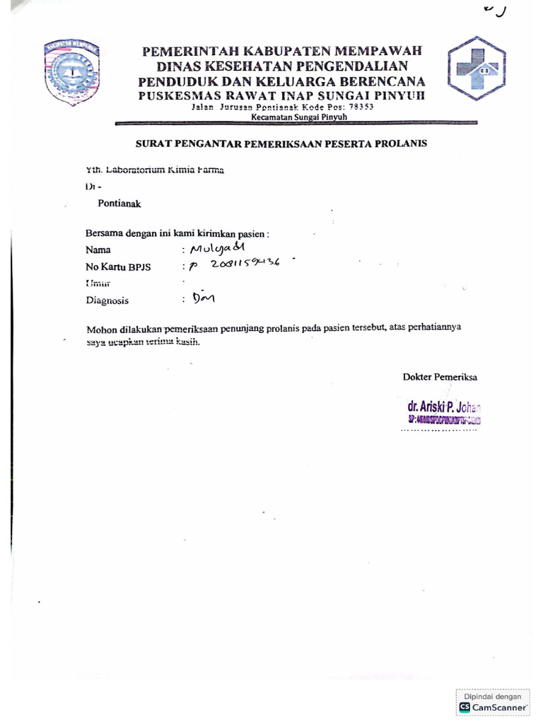 Surat Pengantar Mulyadi | PDF