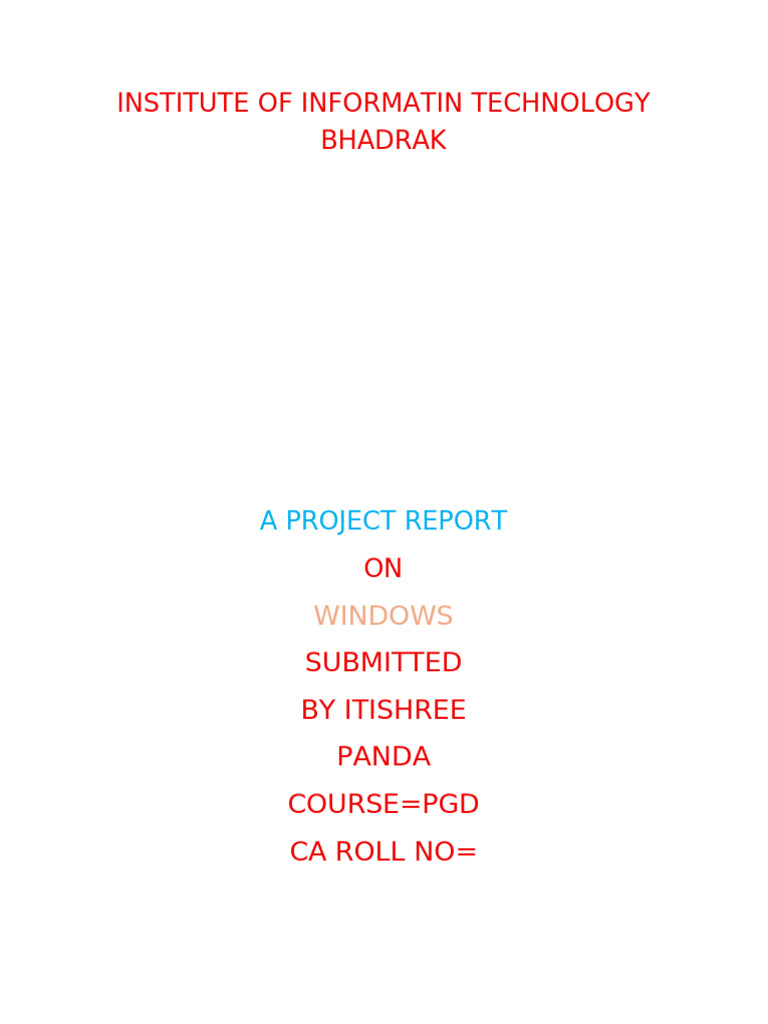 ITISHREE | PDF | Window | Window (Computing)