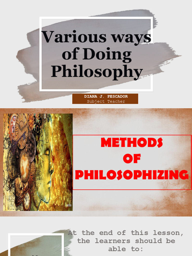 Lesson 3 Methods of Philosophizing | PDF | Phenomenology (Philosophy ...