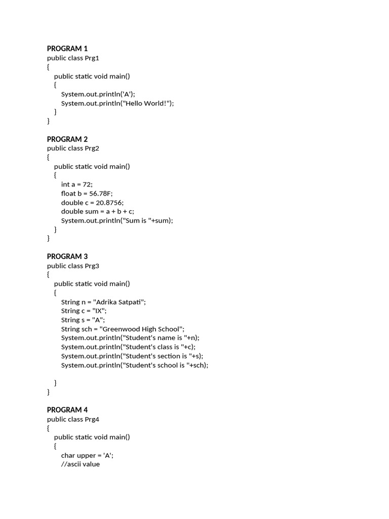 Java Programs for Beginners | PDF | Triangle | Euclidean Geometry
