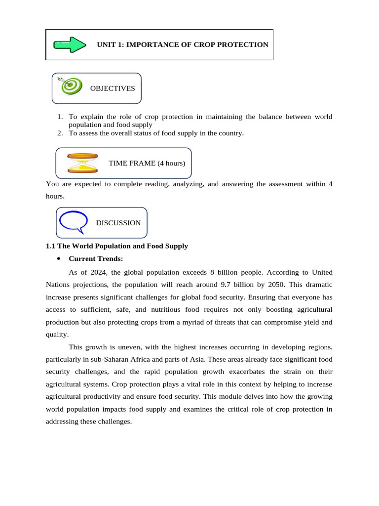 Role of Crop Protection in Food Security | PDF | Agriculture ...