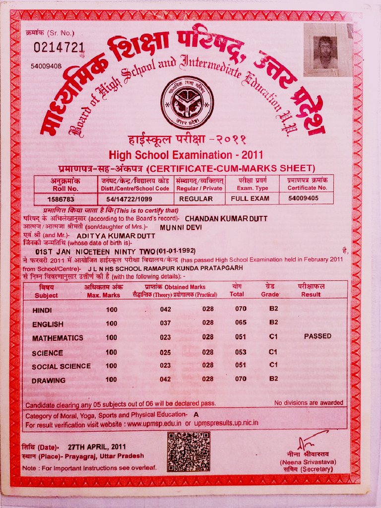 Chandan Marksheet | PDF