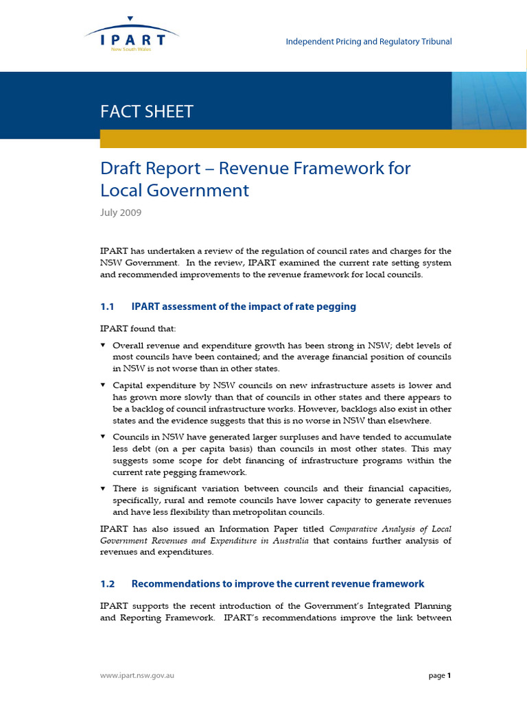 Local Government Revenue Framework Review | PDF | Debt | Infrastructure