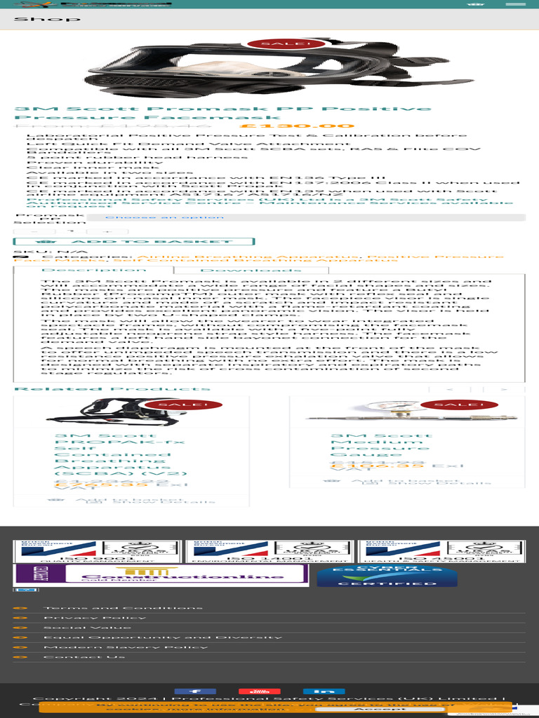 3M Scott Promask PP Positive Pressure Facemask | PDF | Equipment ...
