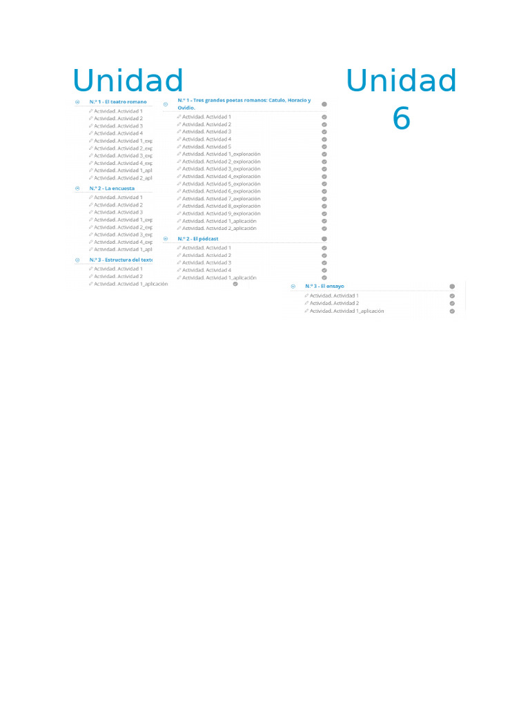Actividades Santillana 1-6 | PDF