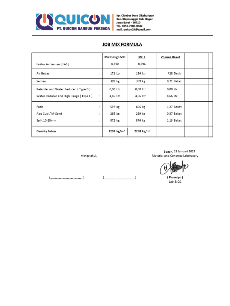 JMF Quicon | PDF