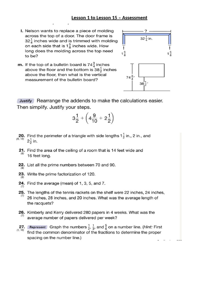 Lesson 1 To Lesson 15 - Assessment | PDF