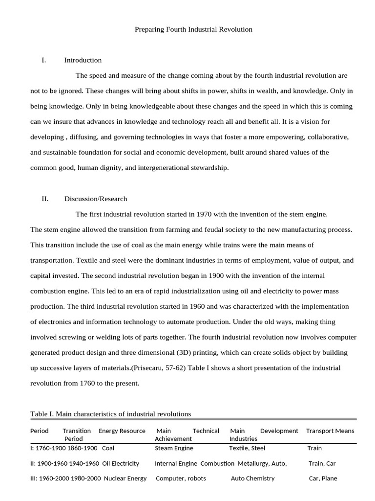 Preparing Fourth Industrial Revolution | PDF | Industrial Revolution ...
