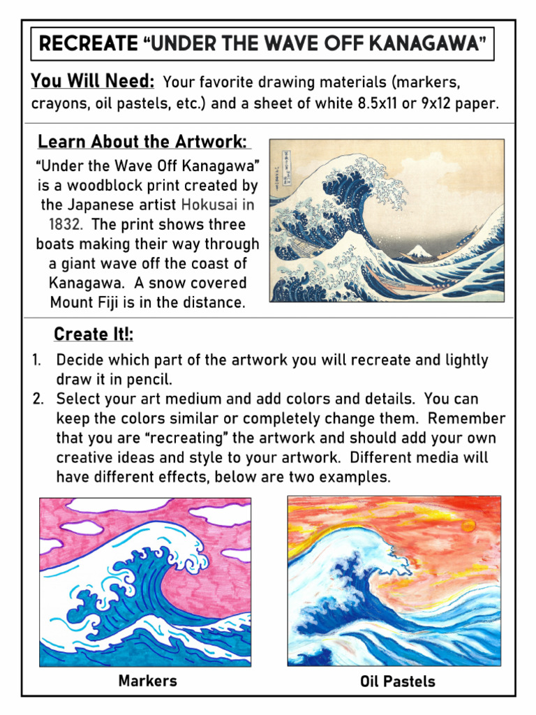 Recreate The Great Wave Lesson | PDF