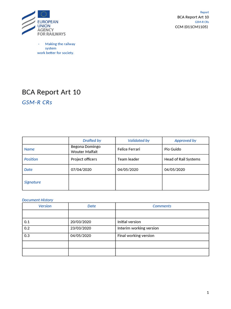 BCA Report on GSM-R Compatibility Issues | PDF