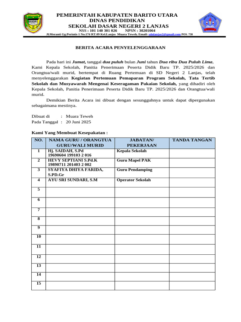 14.berita Acara Rapat Kelulusan | PDF
