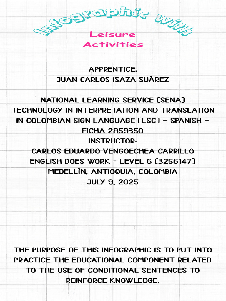 Infographic With Leisure Activities | PDF