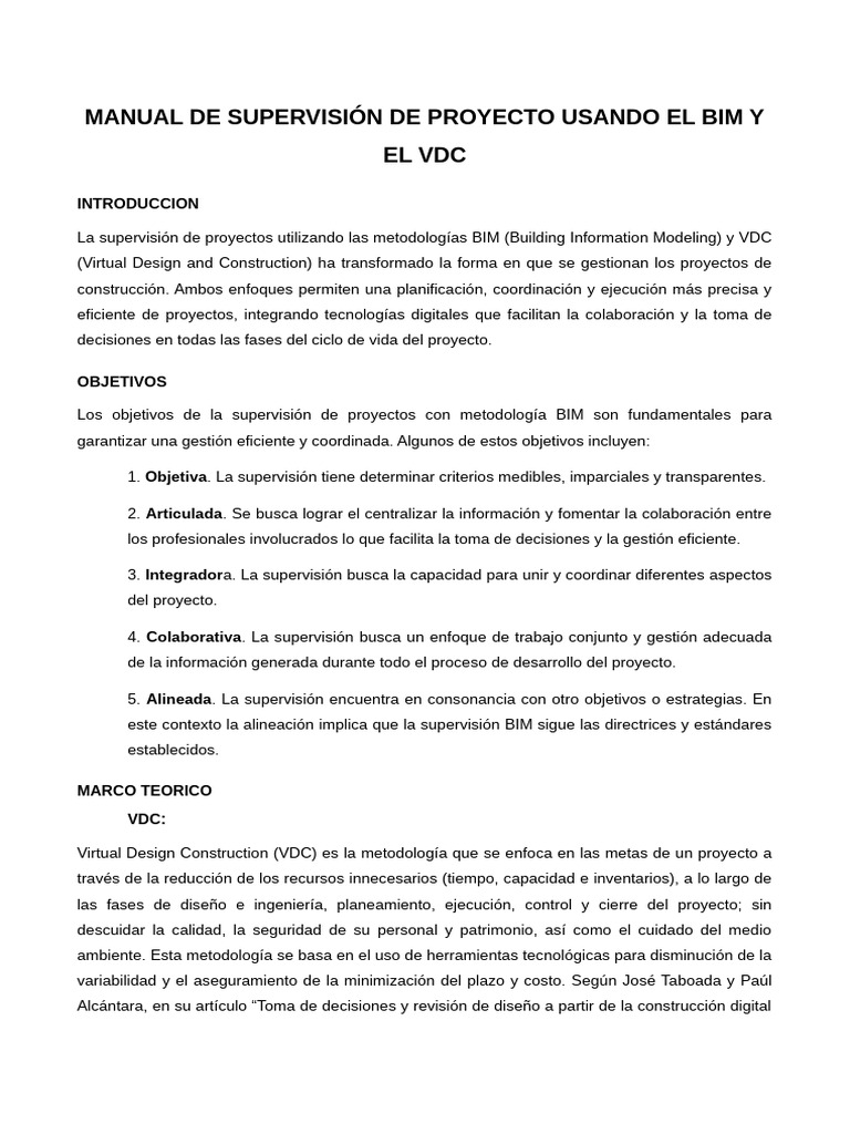 Supervisión de Proyectos con BIM y VDC | PDF | Diseño | Simulación