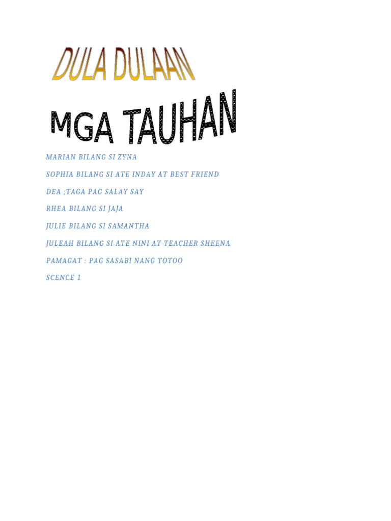 Dula Dulaan | PDF