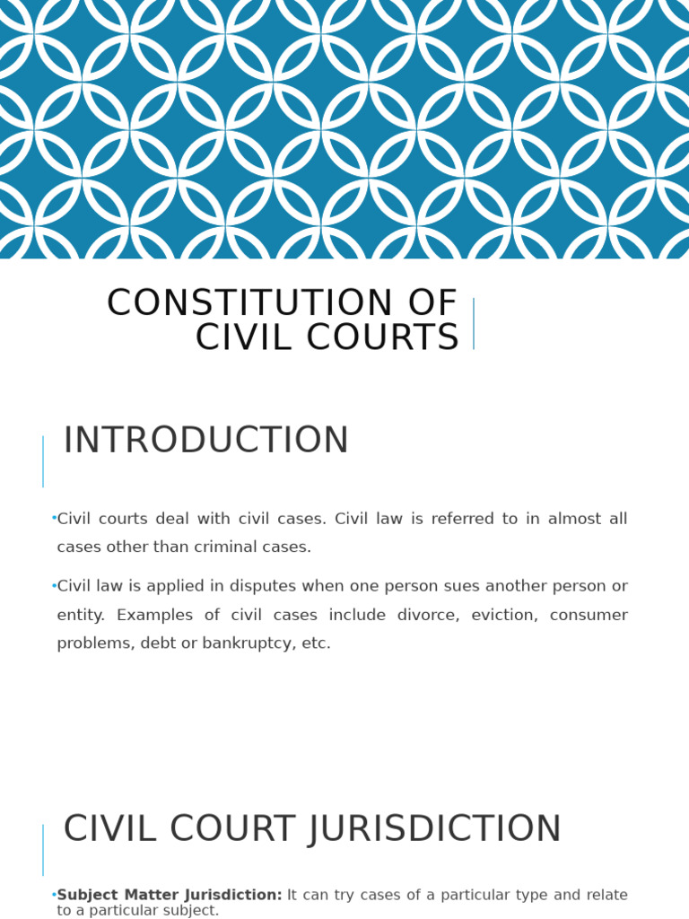 Hierarchy of Civil Courts in India | PDF