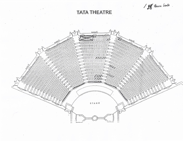 Tata Theatre Seating Plan - May 2019 | PDF
