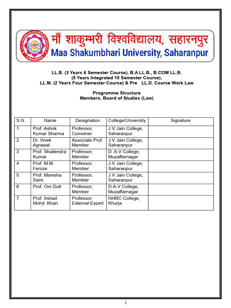 CWC Law College Course Structure Overview | PDF | Tort | Tone (Linguistics)