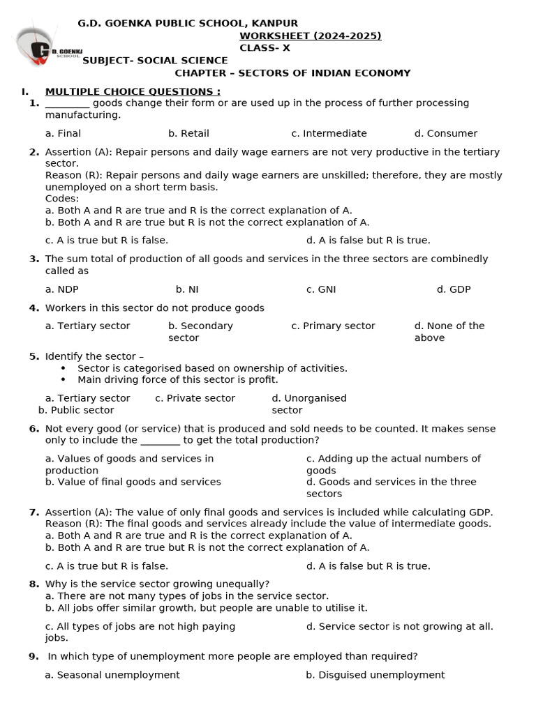 Eco - CH 2 Sectors of Indian Economy | PDF | Economies