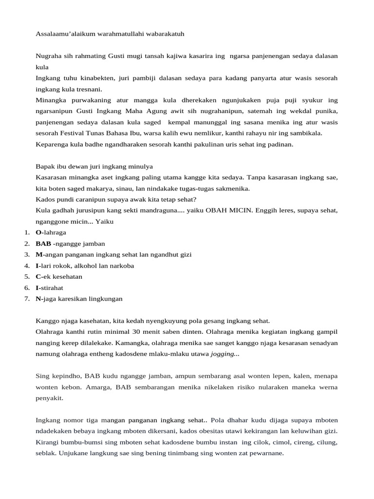 Pidato SD Ftbi 2026 | PDF