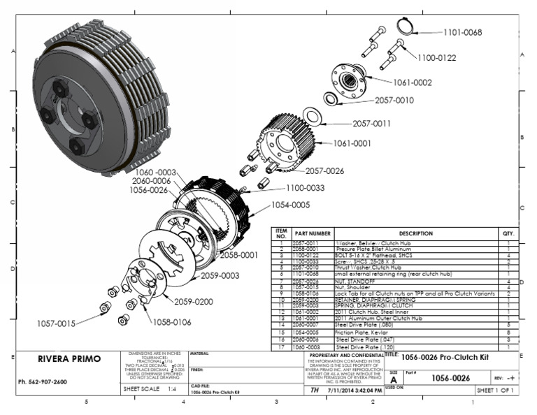1056-0026 Pro Clutch™ Exploded View | PDF | Clutch