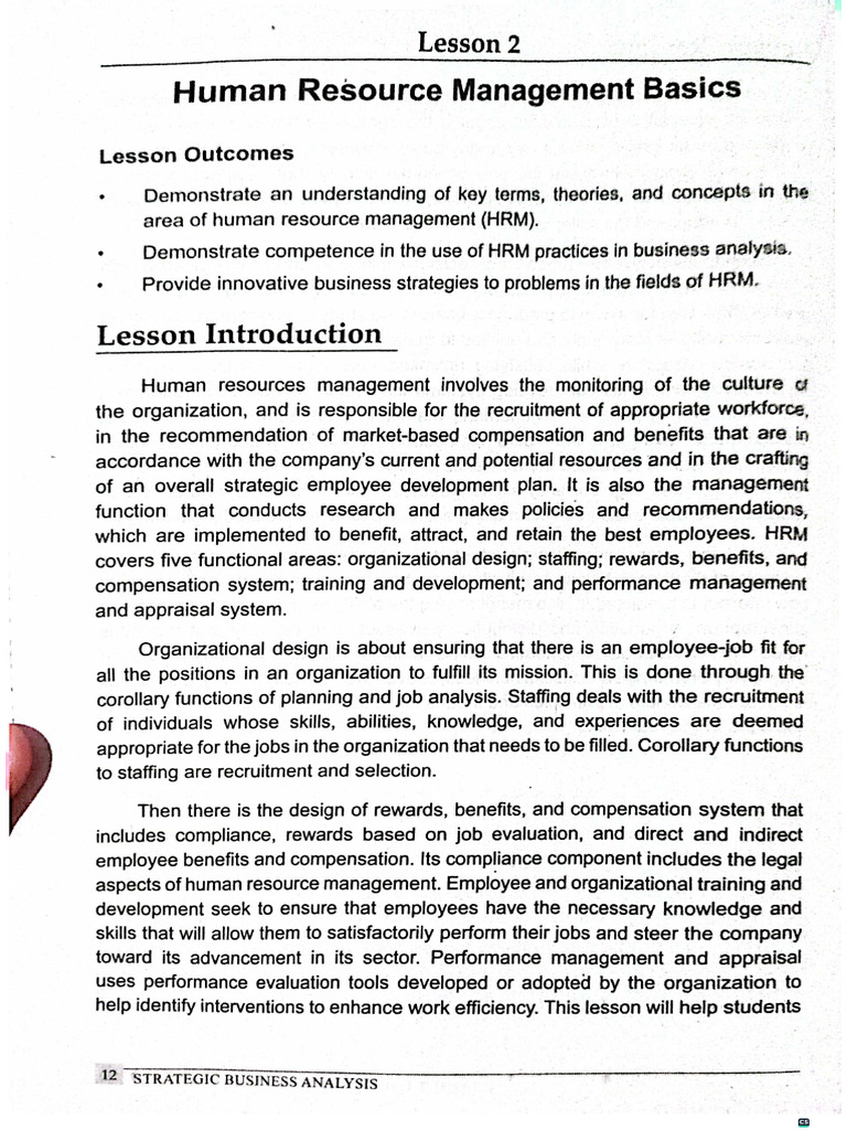 CH 1 Lesson 2 SBA | PDF