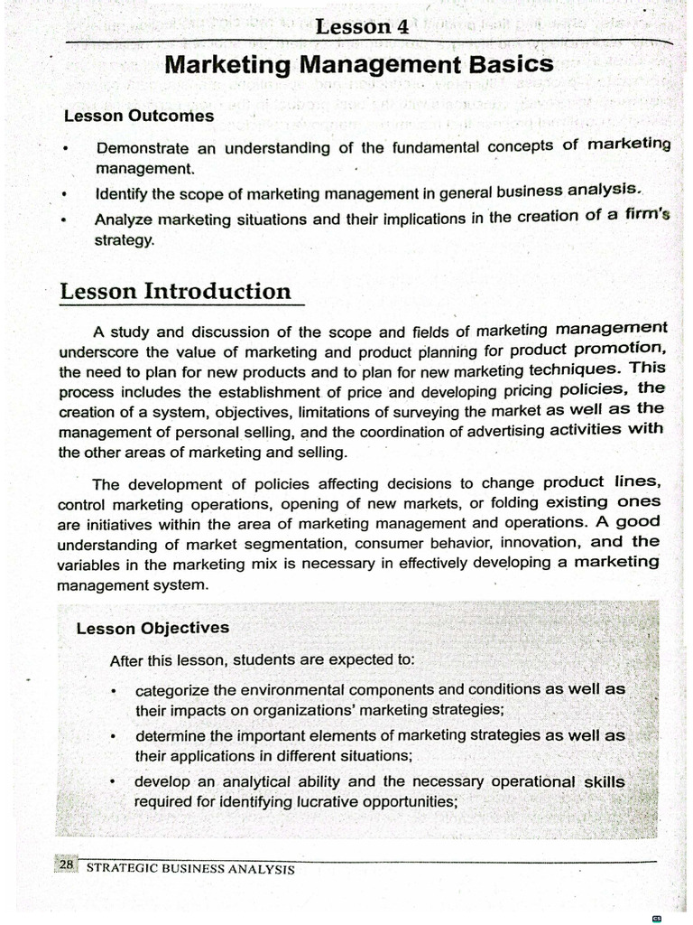 CH 1 Lesson 4 SBA | PDF