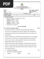 Final Exam Class 2 English Question Paper | PDF | Linguistics | Grammar