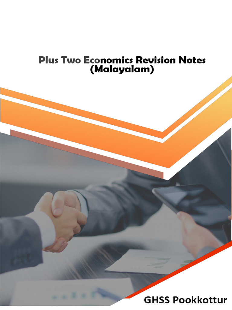 Plus Two Economics Revision Notes - Mal 2023-24 Final Print | PDF
