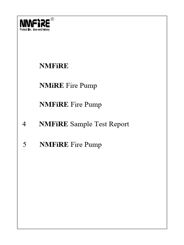 NMFiRE Fire Pump Product Overview | PDF | Pump | Engines