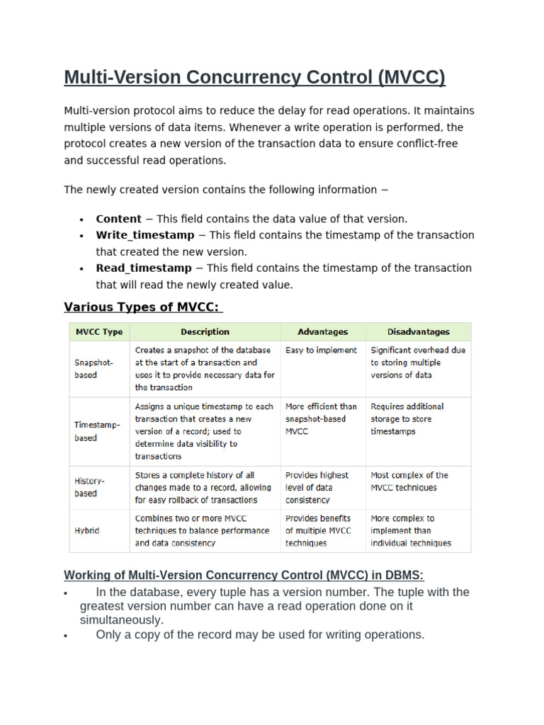 Multiversion CC | PDF
