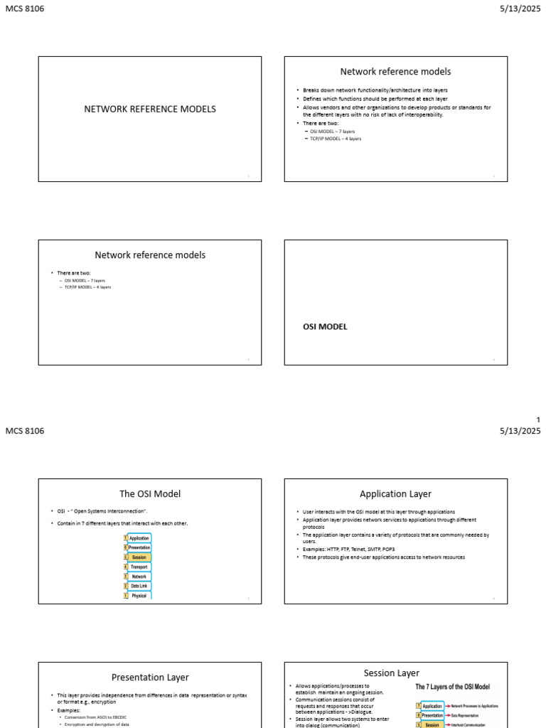 Understanding OSI and TCP/IP Models | PDF | Internet Protocol Suite ...