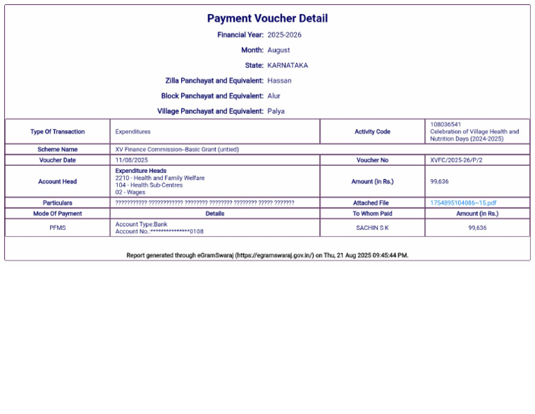 Payment Voucher | PDF