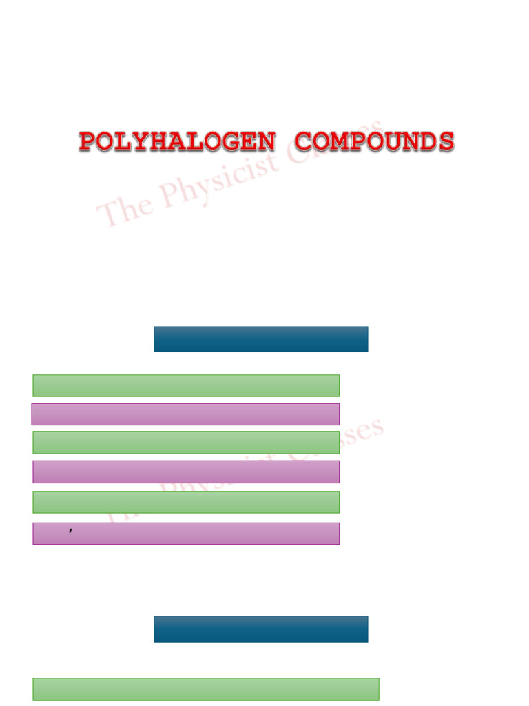 Polyhalogen Compounds | PDF | Chloroform | Chlorofluorocarbon