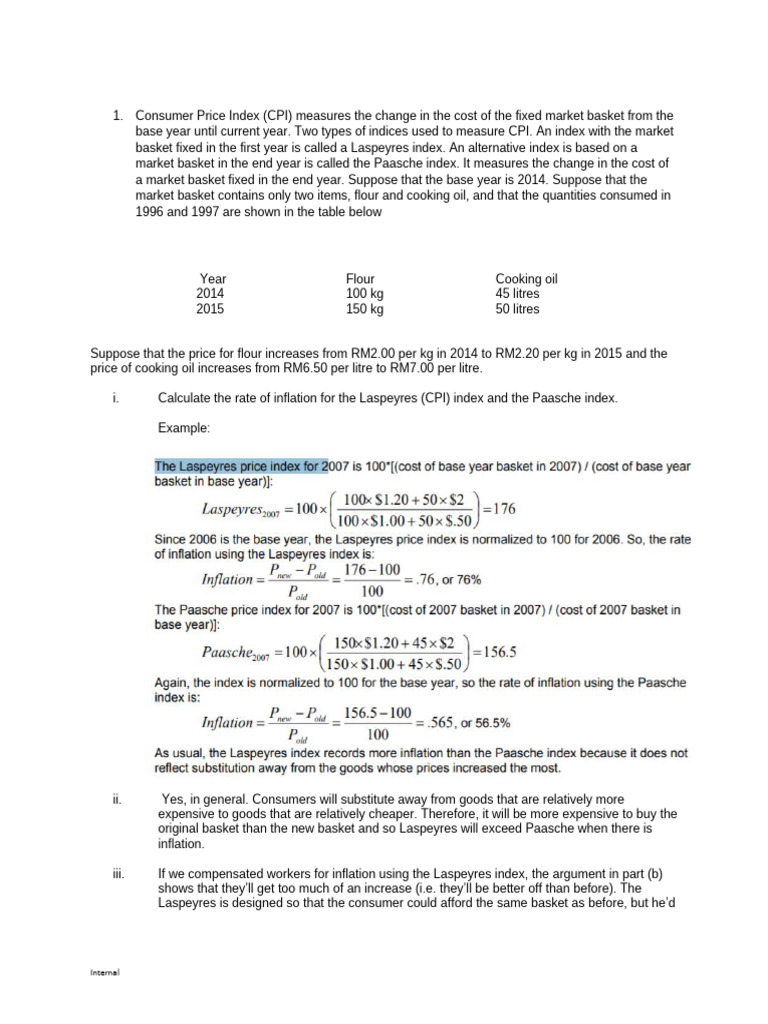 Consumer Price Index_Answers | PDF | Consumer Price Index | Inflation