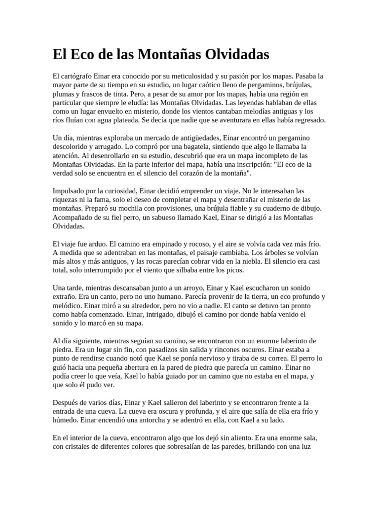 El viaje de Einar a las Montañas Olvidadas | PDF