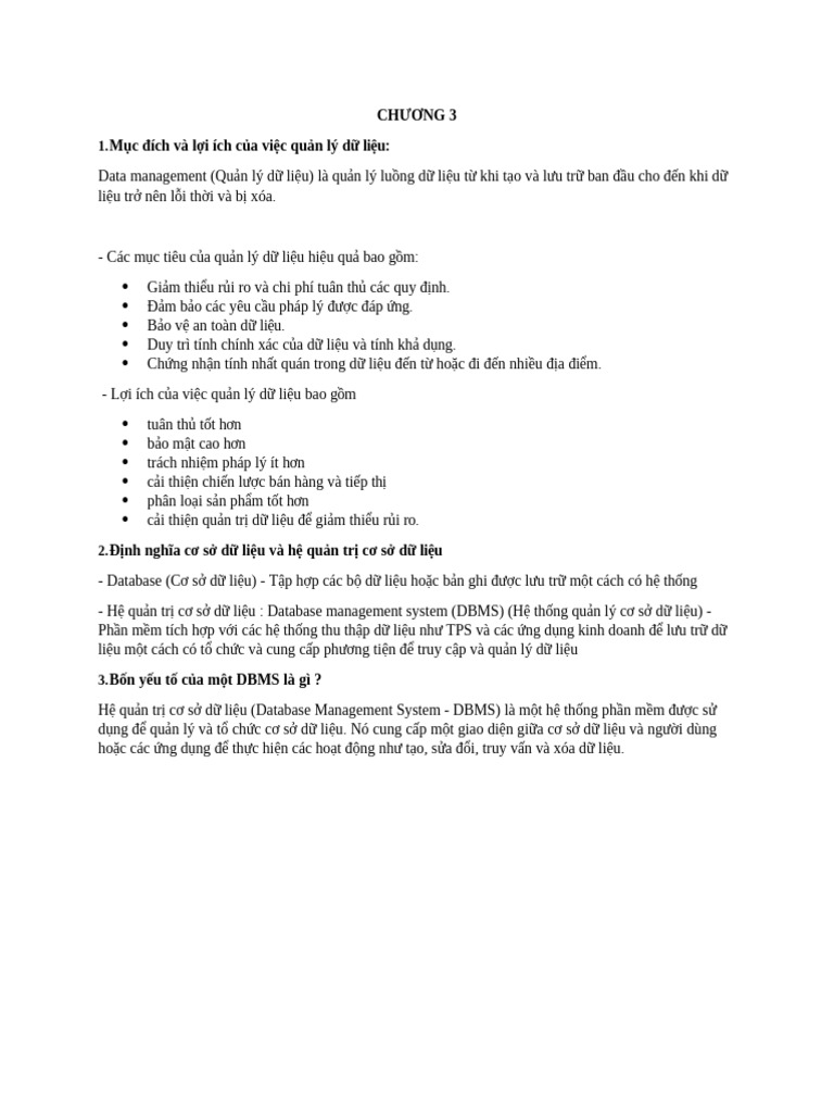 Chương 3 - CDSL | PDF