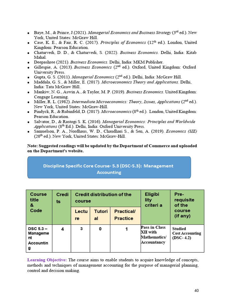 Management Accounting Course Overview | PDF | Cost Accounting ...