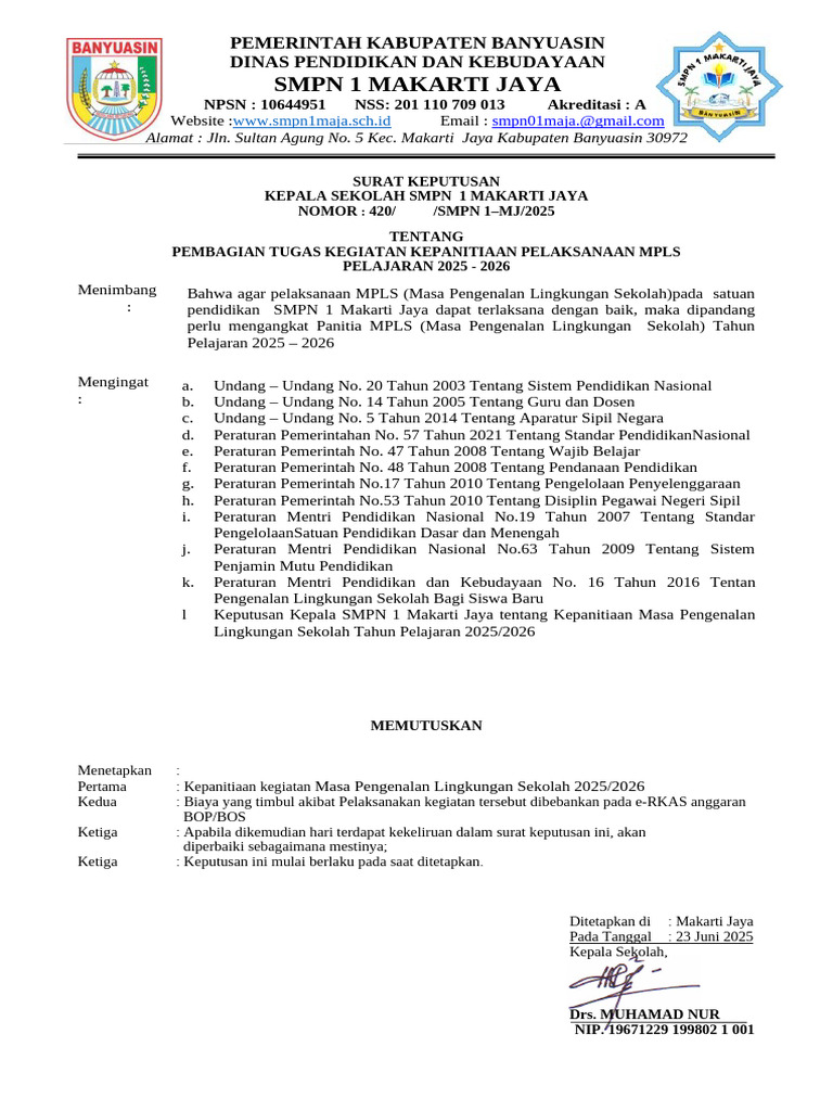 SK MPLS 2025-2026 | PDF