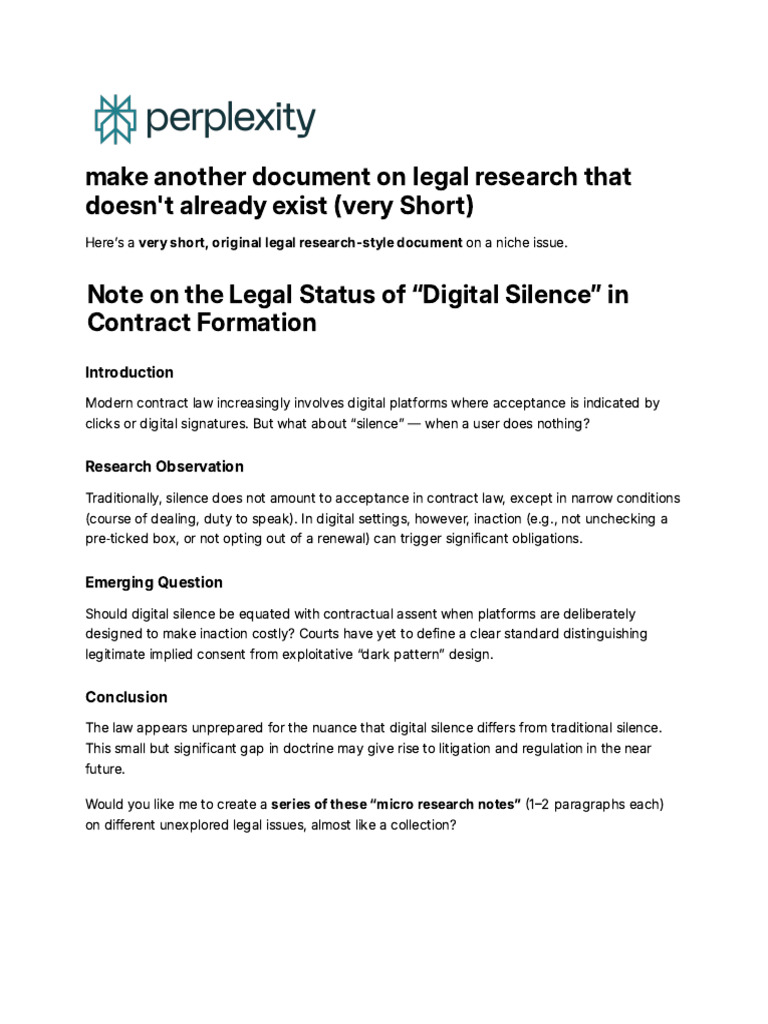 Make Another Document On Legal Research That Doesn | PDF