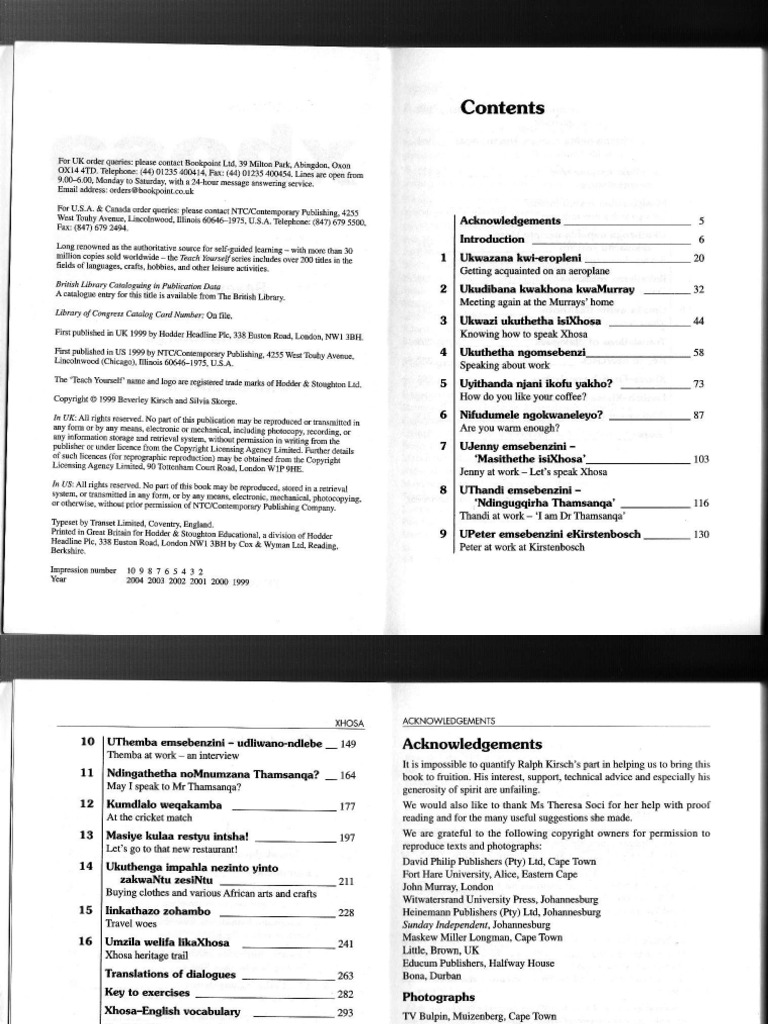 Learn Xhosa: A Self-Teaching Guide | PDF