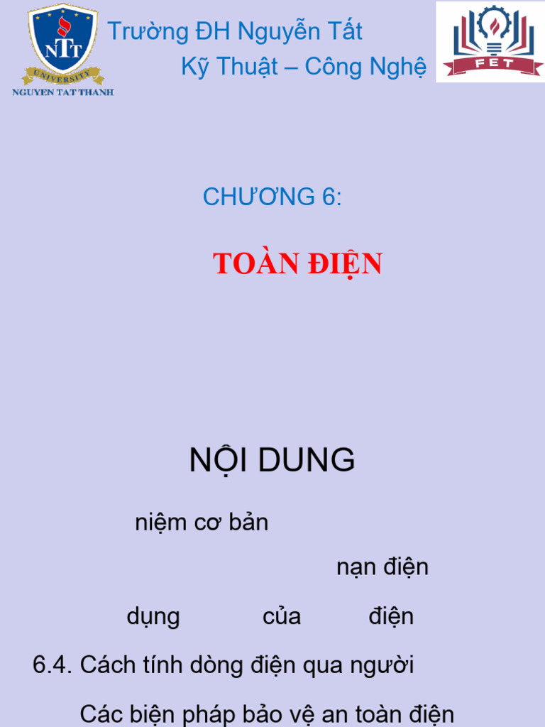 Chuong 6 - An Toan Dien 1 | PDF
