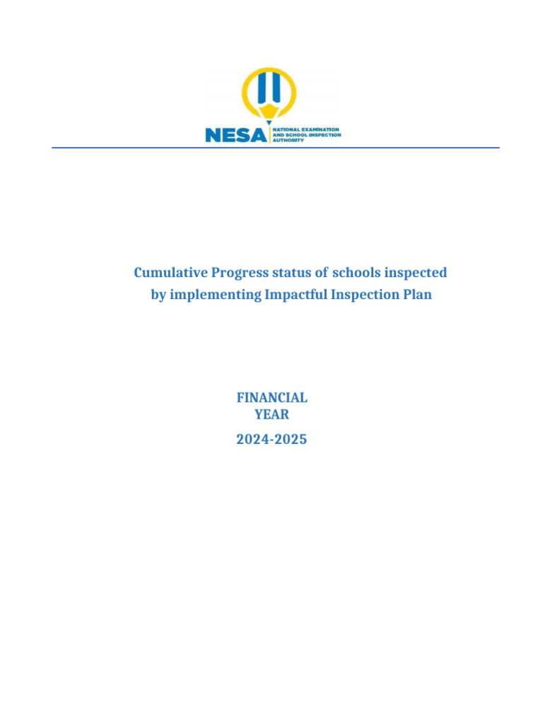 School Inspection Progress Report 2024-2025 | PDF