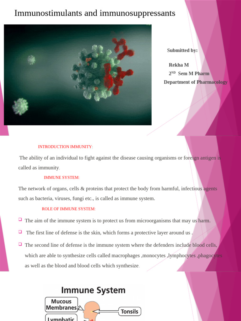 Immunostimulants: Types and Functions | PDF | Immune System | Vaccines