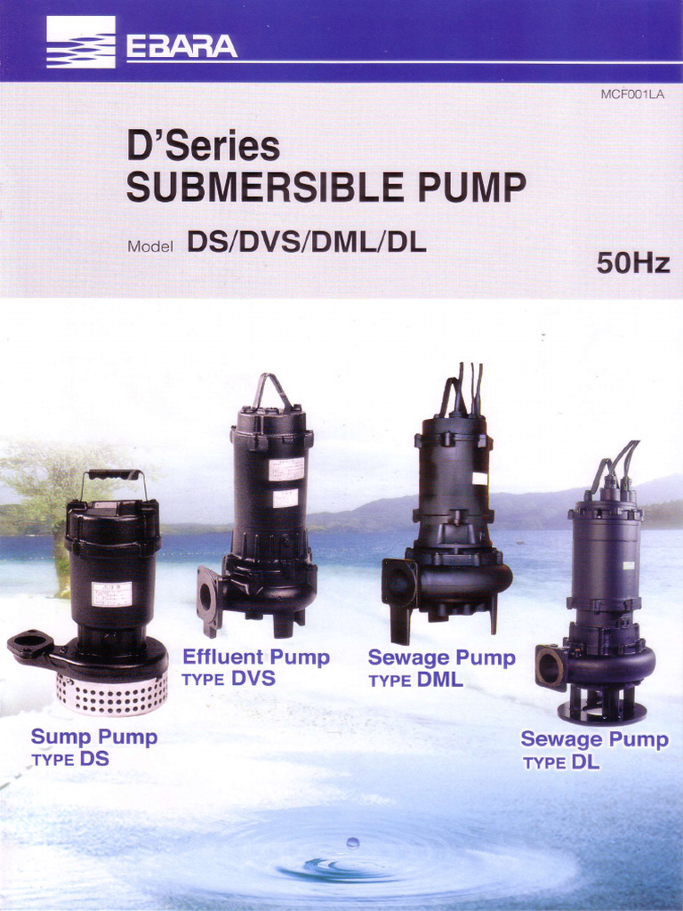 Ebara DVS 51.5 Submersible Pump Details | PDF | Pump | Electric Motor