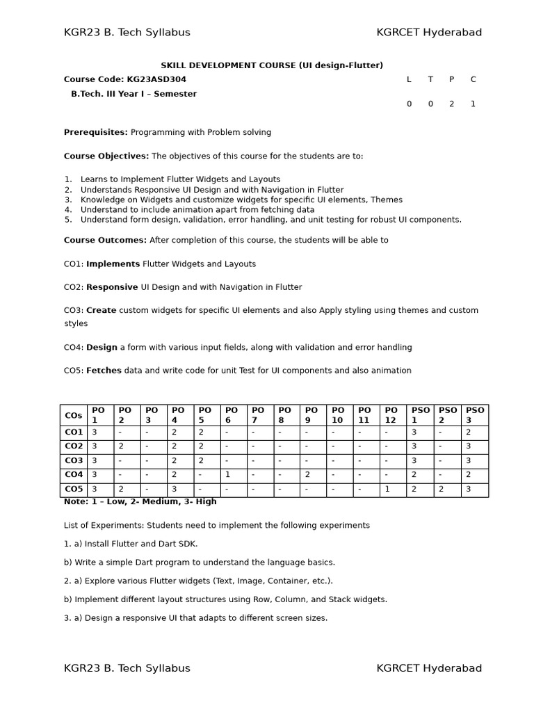 Skill Development Course (Ui Design-flutter)[1] | PDF | Software Engineering | Software Development