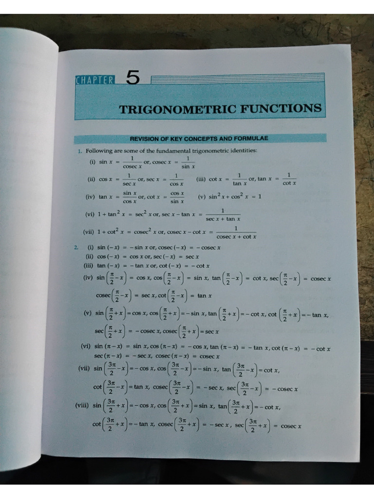 Class 11th Trigonometric Functions Short Notes | PDF