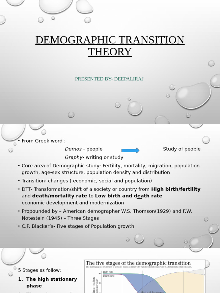 Demographic Transition Theory | PDF