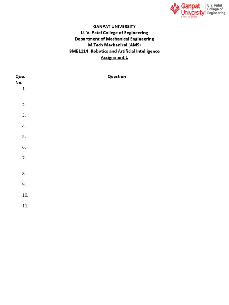 Assignment1 - R&AI | PDF