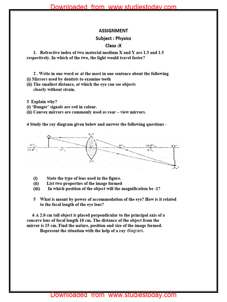 CBSE Class 10 Science - Physics | PDF